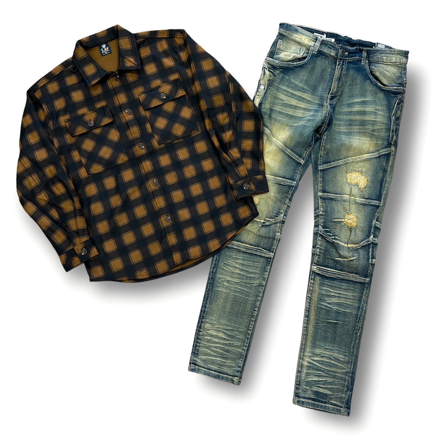 FLANNEL AND DENIM SET – Underground Clothing